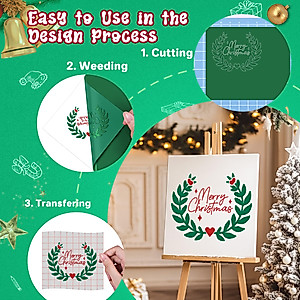 EPRCUT Permanent Vinyl for Cricut, 24ft Adhesive Vinyl Bundle for DIY Christmas Decorations Outdoor, Birthday, Wedding Party, Festival, 24 Counts Cricut Vinyl 12"x12" Sheets, Wall Stickers, Car Decals