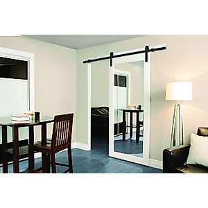 Barn Door Hardware Kit – 6 1/2 Ft. Bent Strap Sliding Barn Doors – Antique Bronze