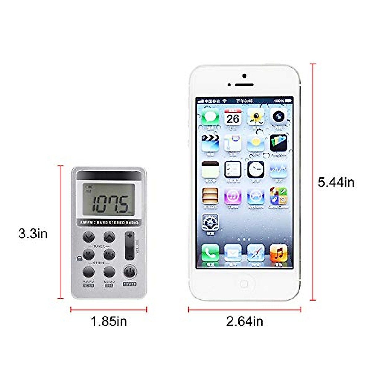 AM FM Portable Radio,Vnaovd Digital Tuning Pocket Radio with Best Reception, Personal Walkman Radio with Rechargeable Battery,Stereo Earphone,Lock Screen for Walk Jogging Gym Camping