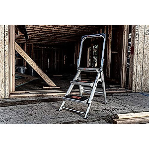 Little Giant Ladders, Safety Step, 3-Step, 3 Foot, Step Stool, Aluminum, Type 1A, 300 lbs Weight Rating, (10310BA)