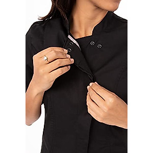 Chef Works Women's Roxby Chef Coat, Black, Large