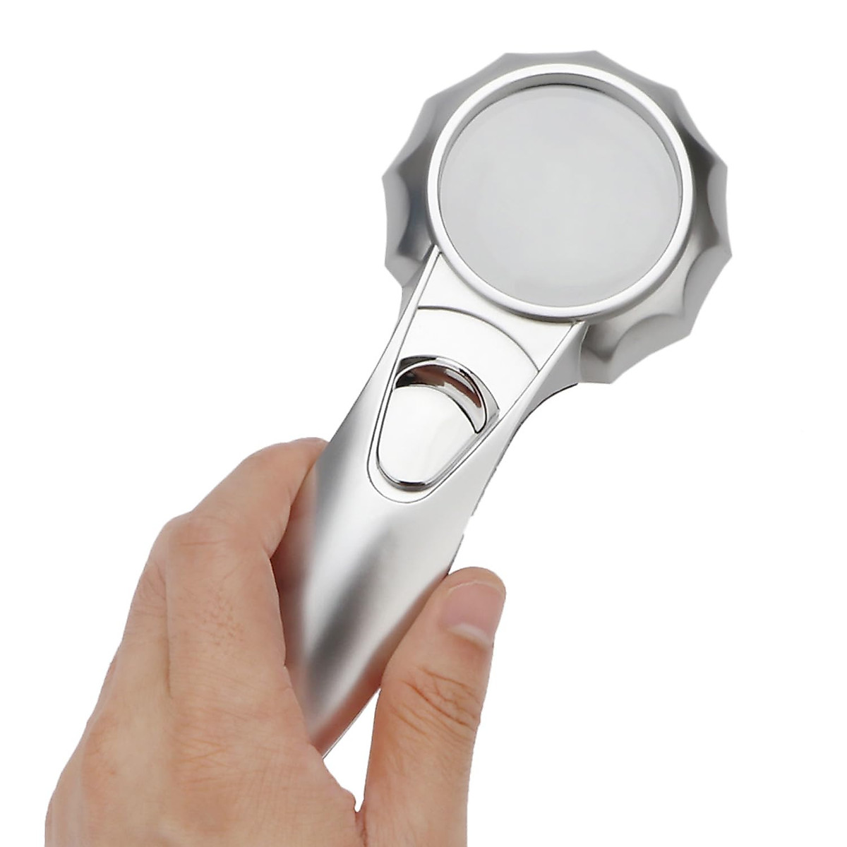 Rongon Magnifying Glass with Light Handheld Reading Magnifier Umbrella Shape with 6 LED Lights HD Reading Magnifying Lens Loupe (7X)