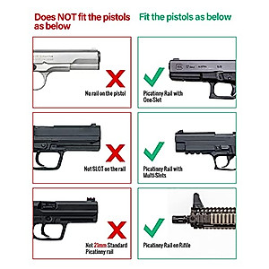 Gmconn Green Laser Light Combo, Tactical Pistol Light 650 Lumen LED Flashlight with Green Beam for Glock Taurus