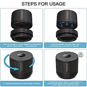 Electric Mason Jar Vacuum Sealer Kit, Vacuum Pump for Wide Mouth and Regular Mouth Mason Jars, Food Vacuum Sealer for Food Storage and Fermentation