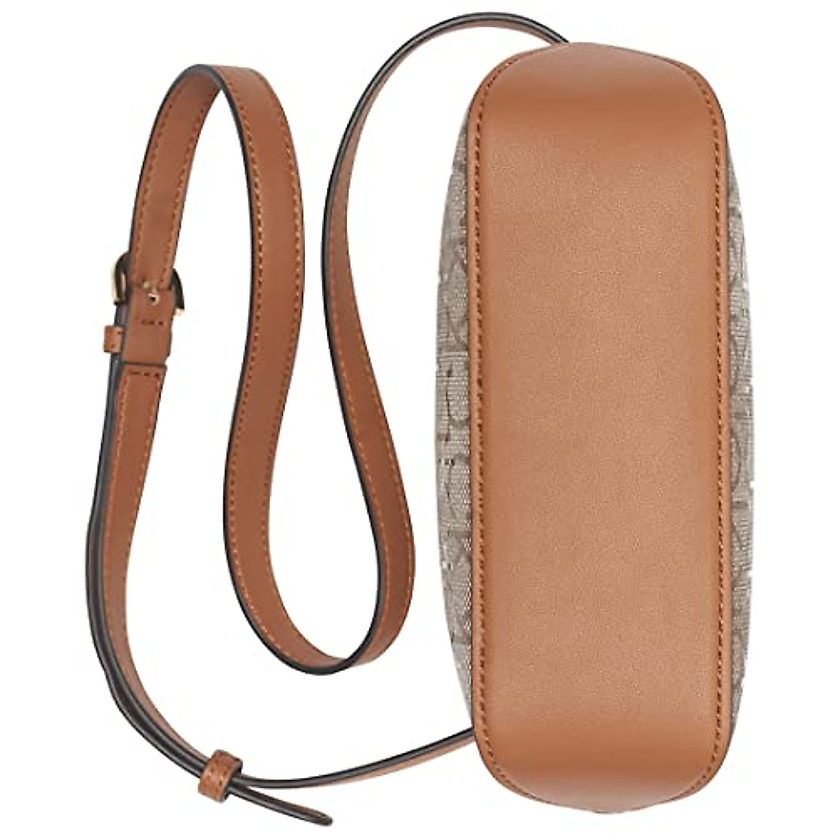 Calvin Klein Lucy Triple Compartment Crossbody, Almond/Taupe/Caramel Embossed