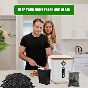 Shurex Odor Absorbing Carbon Refills for iDOO 3L Smart Kitchen Countertop Composter Filter, Replacement Activated Charcoal Filters Compatible with iDOO 3L Electric Kitchen Composter
