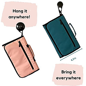 Changing Pad in Petrol Blue. Portable, One-Hand Use for Travel, Diaper Bag or Stroller.