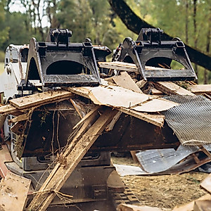 Titan Attachments Skid Steer 60 in. Demolition Grapple Bucket Attachment Heavy-Duty Series