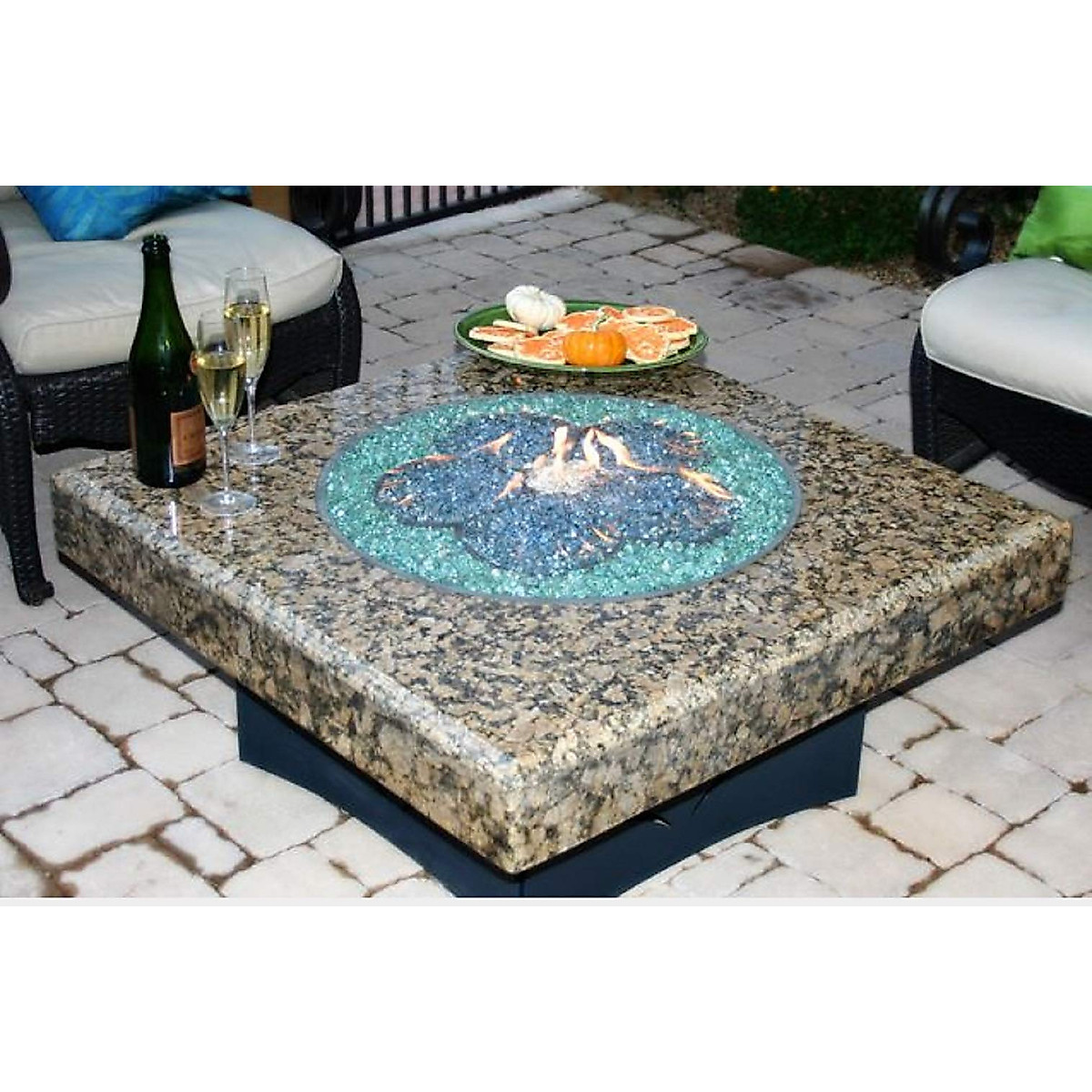 Hiland AWS-RND22 Fire Pit Glass 22" Wind Screen, Small, Clear