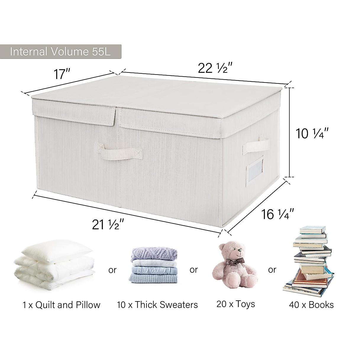 StorageWorks Storage Box with 3-Pack Closet Storage Bins