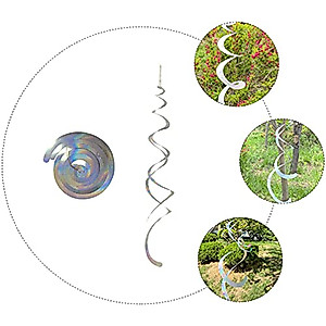 Happyyami 2pcs Bird Reflective Scare Rods Orchard Garden Artifact Wind Twisting Reflective Expeller Spinner Deterrent Control Device Keeps Woodpeckers Birds Away