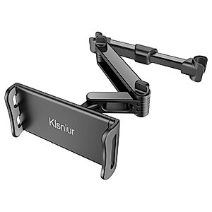 Klsniur Tablet Headrest Holder, Car Backseat Seat Mount Holder Universal 360° Rotating Adjustable for 6"-10.5" Tablet iPad iPad Air iPad Mini,Samsung Galaxy