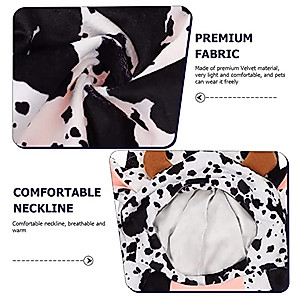 Pet Cow Costume, Puppy Cow Hoodie Pet Outfit Decorative Cat Dog Outfit Dog Cosplay Clothes Comfy Winter Pajamas