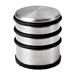 Floor Door Stopper Chrome Door Stop, Door Stops, Door stoppers for Bottom of Door，with Anti-Skid Rubber - Contemporary Decorative Safety Door Wedge for Home Office Commercial Industrial