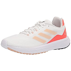 adidas Women's Sl20.2 Running Shoe, White/Halo Blush/Solar Red, 8.5