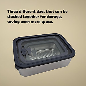 EleganceEssentials Stainless steel food storage containers leak proof & airtight lids for Kitchen,stainless steel bowl,meal prep lunch box,freezer and microwave safe (Blue)