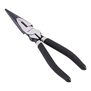 Amazon Basics Pliers Set with Durable Nylon Case - 5-Piece (8-Inch Diagonal, 8-Inch Combination, 8-Inch Long Nose, 8-Inch Groove Joint, 8-Inch Slip-Joint)
