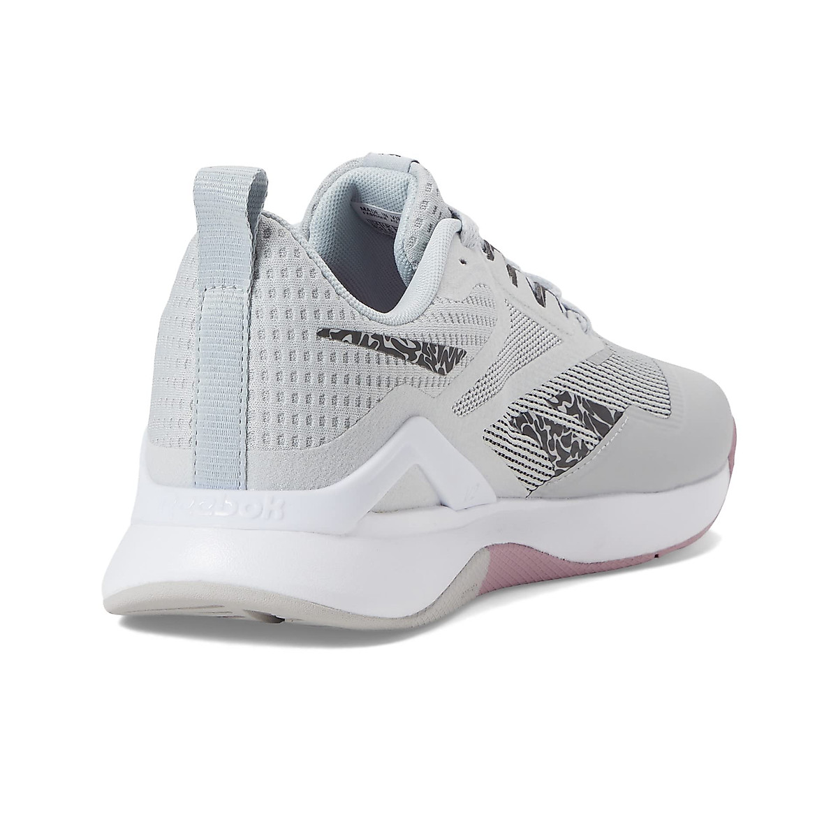 Reebok Women's Nanoflex TR 2.0 Cross Trainer, Pure Grey/White/Black, 8.5