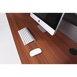 GW FURNITURE Modern Space Grey Reception Desk(63") with Quartz Stone Counter TOP