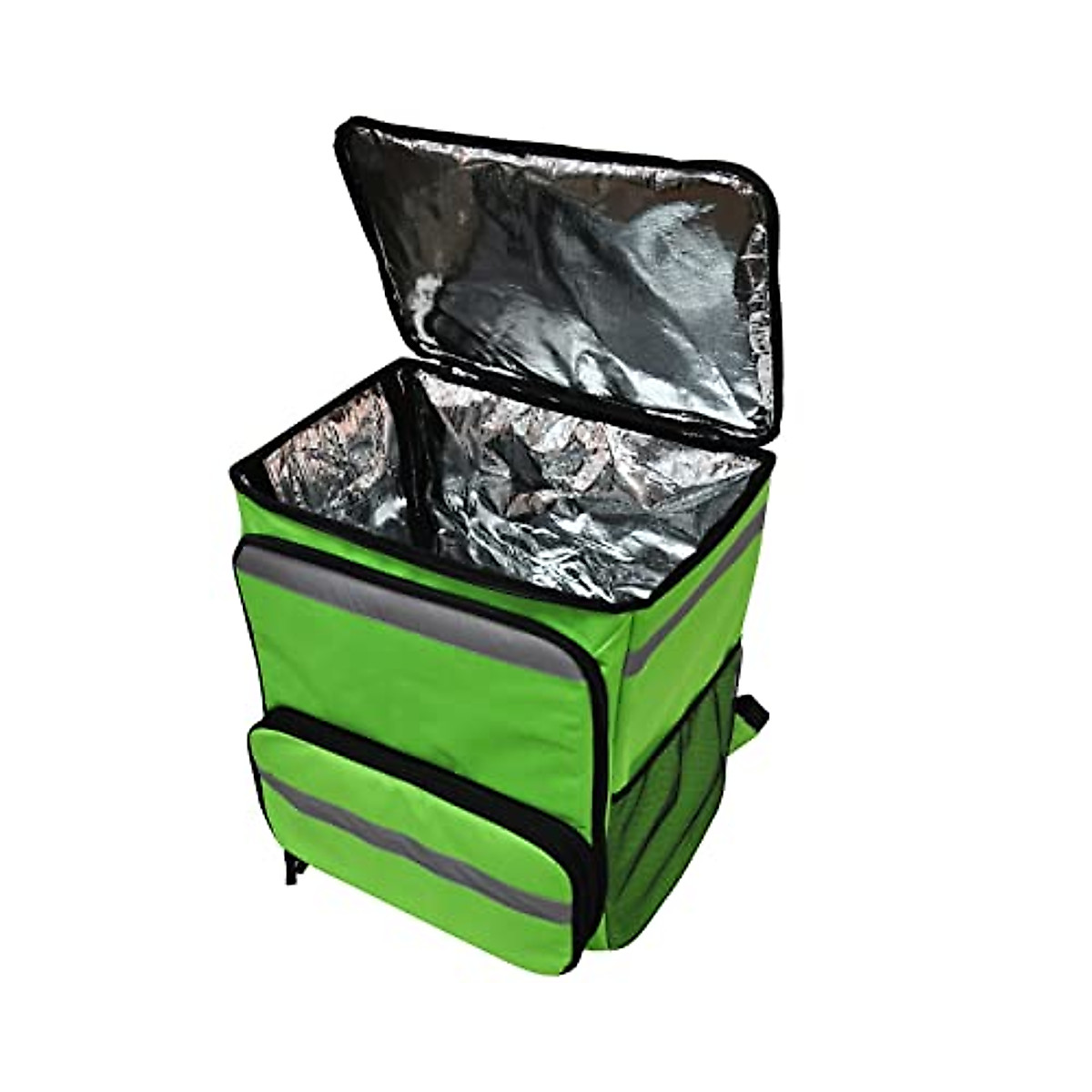 60L XL Large Insulated Food Delivery Backpack Expandable Catering Cooler Bag Waterproof Pizza Bag for Uber Eats Grubhub Thermal Food Bag for Bike for Beach, Picnic, Camping UberEats Doordash… (Green)