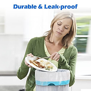 4 Gallon Trash Bags 100 Counts, Drawstring Small Trash Bags for Bathroom,Kitchen, Small Garbage Bags for Car Trash Can, Office Waste Bin Liners