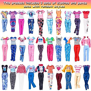 ebuddy Doll Clothes and Accessories 33 Pack Doll Outfit Dress Swimsuit and Necklaces Handbags Shoes for 11.5 Inch Girl Doll