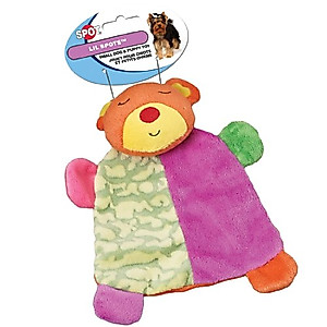 Ethical Pet Lil Spots Plush Blanket Toys for Dog Small and Puppies, 7-Inch, Assorted