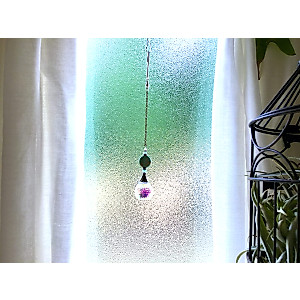 Handmade, Boho Crystal Sun Catcher, Jasper Gemstone, (30mm) Crystal Hanging for Windows, Ornament, Car Charm, Garden, Gift, Family, Mom, Aunt, Grandma (Length: 11.5 inches) | 2 Dirty Birds Boutique