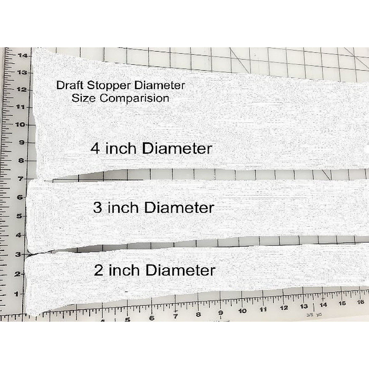 Draft Stopper 3 inch Diameter Length fits a 36" Door Red Pepper Pattern