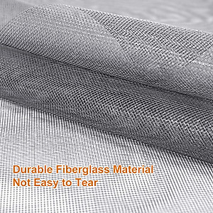 MAGZO Window Screen Replacement Mesh 48"W x 99"L - DIY Adjustable Polyester Pet Proof Screen Door Mesh for Patio Window Screen Repair Kit, Durable, Washable, Gray