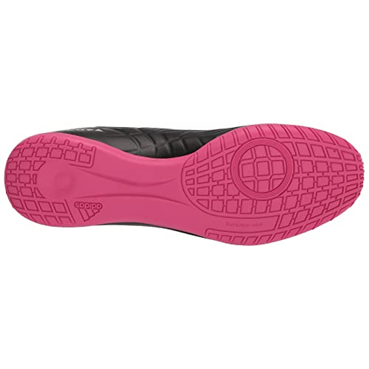 adidas Unisex Copa Pure.4 Indoor Soccer Shoe, Black/Zero Metallic/Team Shock Pink, 11.5 US Men