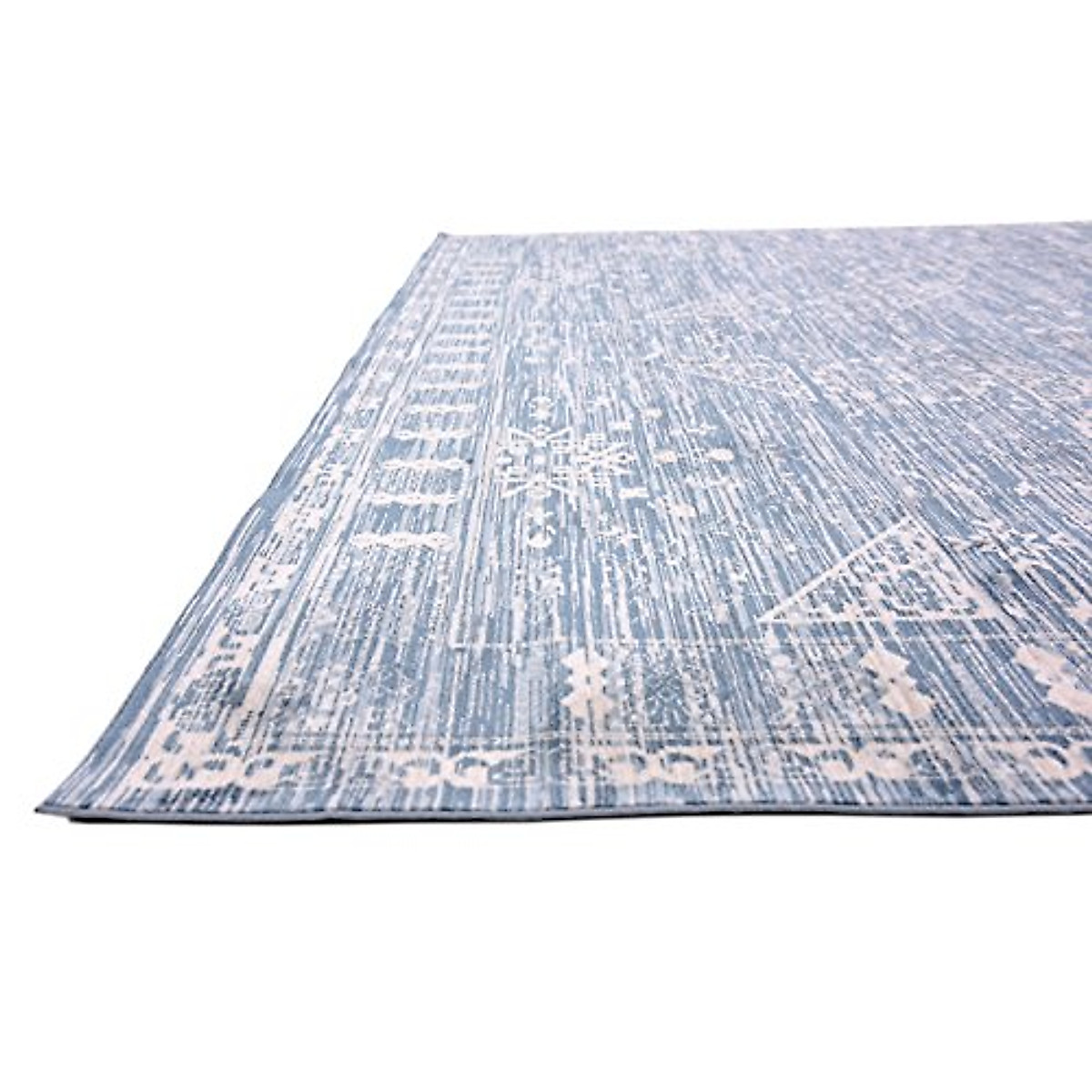 Unique Loom Paris Collection Area Rug - Birch (8' Square, Blue/ Beige)