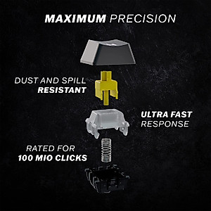 ASCENY GK61 - Hot-Swappable 60% Mechanical Keyboard with Extra Colorful Keycaps, RGB Lights, Spill Proof, Optical Switches (Gateron Brown)