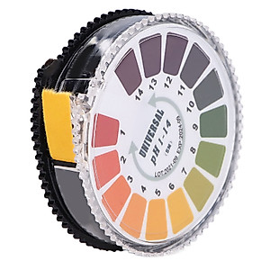 FTVOGUE Test Paper Strip Roll Professional Level Testing Paper for Cosmetics Food Water Full Range 0-14, Water Quality/Temperature and Humidity Meter
