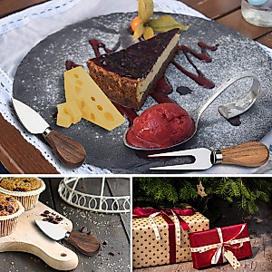 ANBFF Cheese Knife Set 14 Piece, Stainless Steel Cheese Knives, Charcuterie Boards Accessories, Butter Spreader Knife with Corkscrew Wine Opener and Pourer - Premium Gift Box