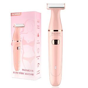 Electric Razor for Women Legs Bikini - Rechargeable Lady’s Shaver and Trimmer with Unique One Ultra-Thin Blade Design, Quickly Remove Hair in One Pass