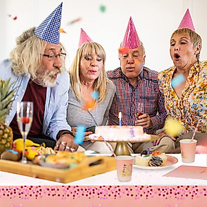 50th Birthday Decorations for Women - 122Pcs Rose Gold 50th Birthday Supplies Include Plates and Napkins, Cups, Straws, Tablecloth, Disposable Tableware for 24 Guests