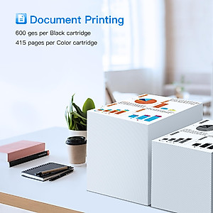 LxTek Ink Cartridge Replacement for HP 62XL 62 XL to Compatible with Envy 5540 5660 7645 5642 5542 5643 5640 7644 OfficeJet 250 5740 200 5745 Printer (1 Black,1 Tri-Color, 2 Pack)