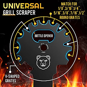 BBQ Grill Scraper Gifts for Men - Stocking Stuffers for Men Women Grill Accessories Cleaner Scraper Cool Gadget for Husband Dad Mom Cleaning Tool Kitchen Gadgets Grilling Tools