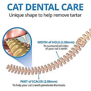 DR.PETRA CATZZLE Cat Treats, Dental Chews for Indoor Cats, Cat Teeth Cleaning, Dental Care Snacks - Hairball Control (Salmon Flavor) (5 Sticks (Pack of 1))