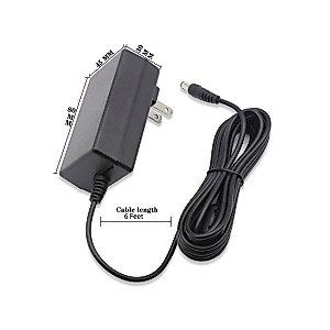 15V 3A Power Supply Adapter Charger Switching Converter Adapter, Input AC 100V-240V, Output DC 15 Volt 3 Amp 45 Watt, Round Barrel Plug 5.5mm x 2.1mm & 2.5mm Tip Center Positive, 6ft Long Cord