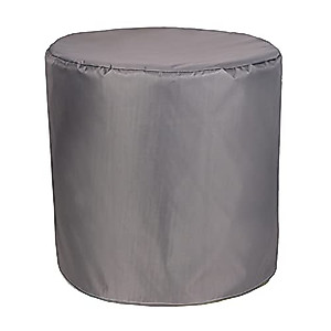 XYXH Outdoor Round Table Cover 53" D x 31" H, Patio Furniture Covers Waterproof, Garden Furniture Covers for Winter, Windproof Tear-Resistant Heavy Duty 420D Oxford Fabric (135x80cm)