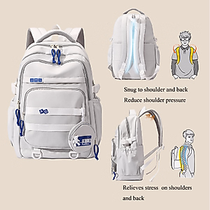 YJMKOI Kids Backpack for Girls Middle-School Elementary Bookbags Aesthetic Backpack for Teen Girls-Boys