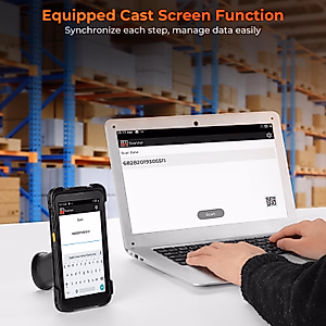 MUNBYN IPDA101P 2024 New Android 13 Barcode Scanner with Pistol Grip, Wi-Fi 6 Mobile Computer PDA 5.5" Full Screen, Equipped with Data Terminal SE4710 Zebra Scanner, GPS 1D/2D/QR Inventory Scanner