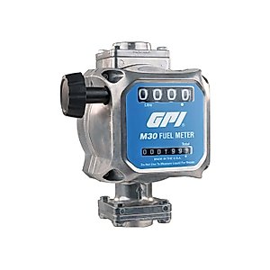 GPI - M30 Modular Mechanical Fuel Meter in litres, 19 to 114 litres/min, 1" NPT Inlet/Outlet (165100-02)