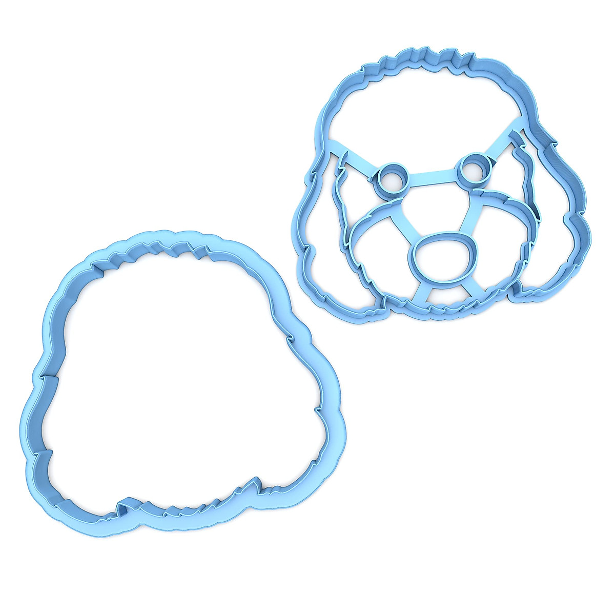 Sweet Prints Inc Set of 2 Mini Sheepadoodle Dog Cookie Cutter - Dishwasher Safe (4")