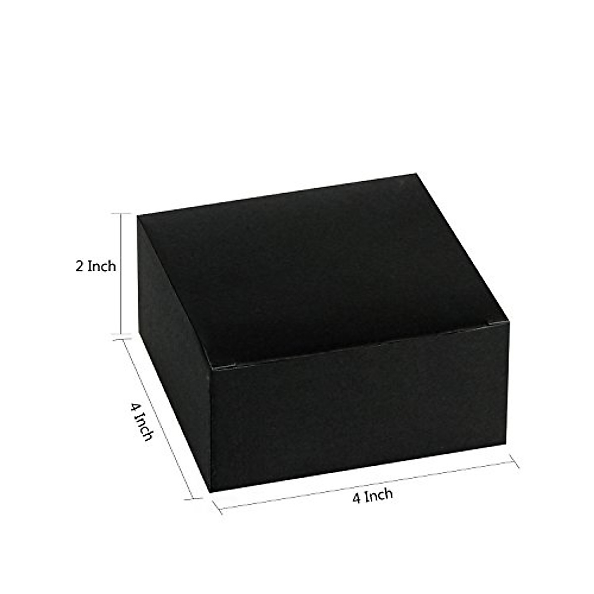 RUSPEPA Recycled Cardboard Gift Boxes - 4"X 4"X 2" - Small Gift Box with Lids for Bracelets, Jewelry and Small Gifts - 30 Pack - Black