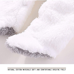 Newborn Baby Cartoon Bear Snowsuit Winter Coat Fleece Hooded Romper Jumpsuit