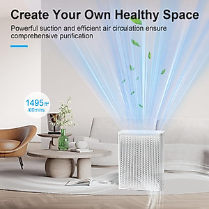 TPLMB P400 Air Purifier Replacement Filters,Three-in-One Nylon Pre-Filter,True HEPA Filter,High-Efficiency Carbon Filter,P400-RF,White.