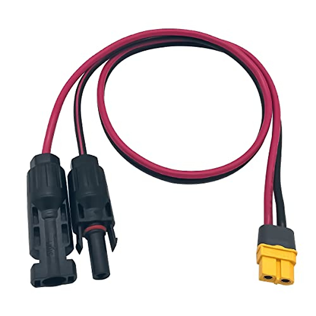 Solar Connector to XT60 Adapter Connector Connect Solar Panel for Lipo Battery Pack EFDELTA Portable Power Station River 600 and Solar Generator (60cm)